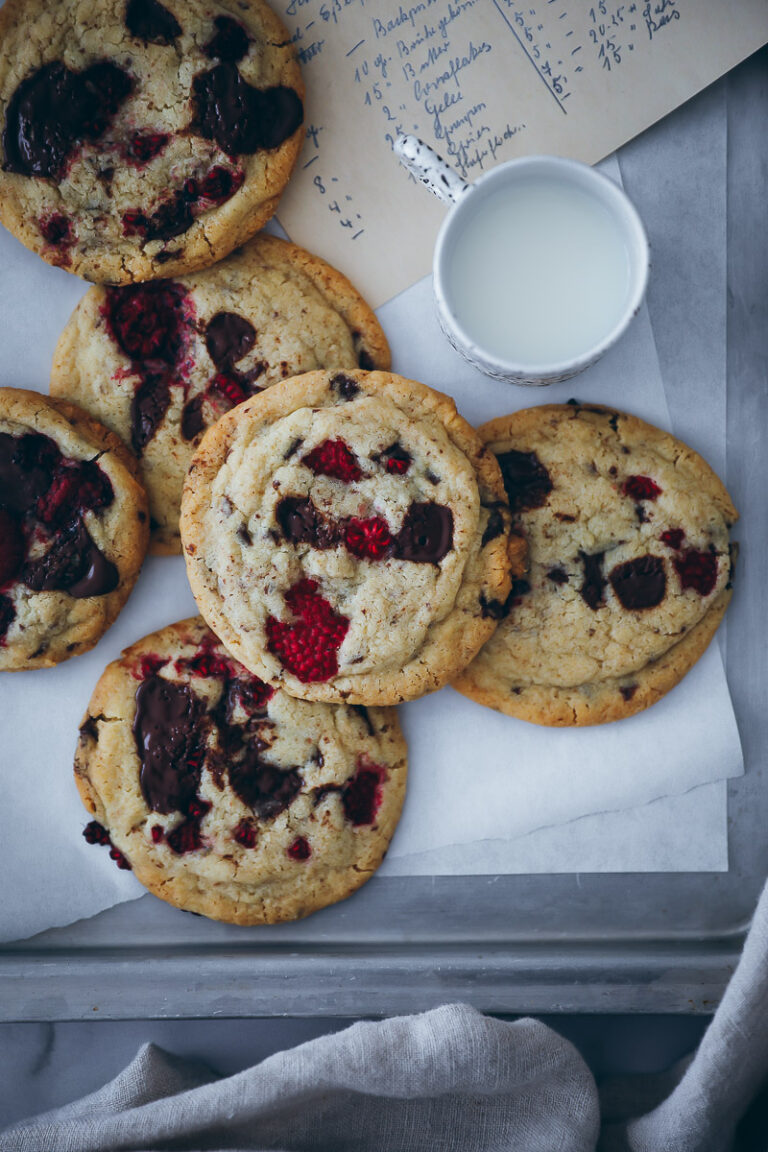 Himbeer Chocolate Chip Cookies – mein bestes Rezept